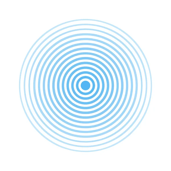 Red Rings sound wave and line in a circle. Tap symbol. Radio signal ...