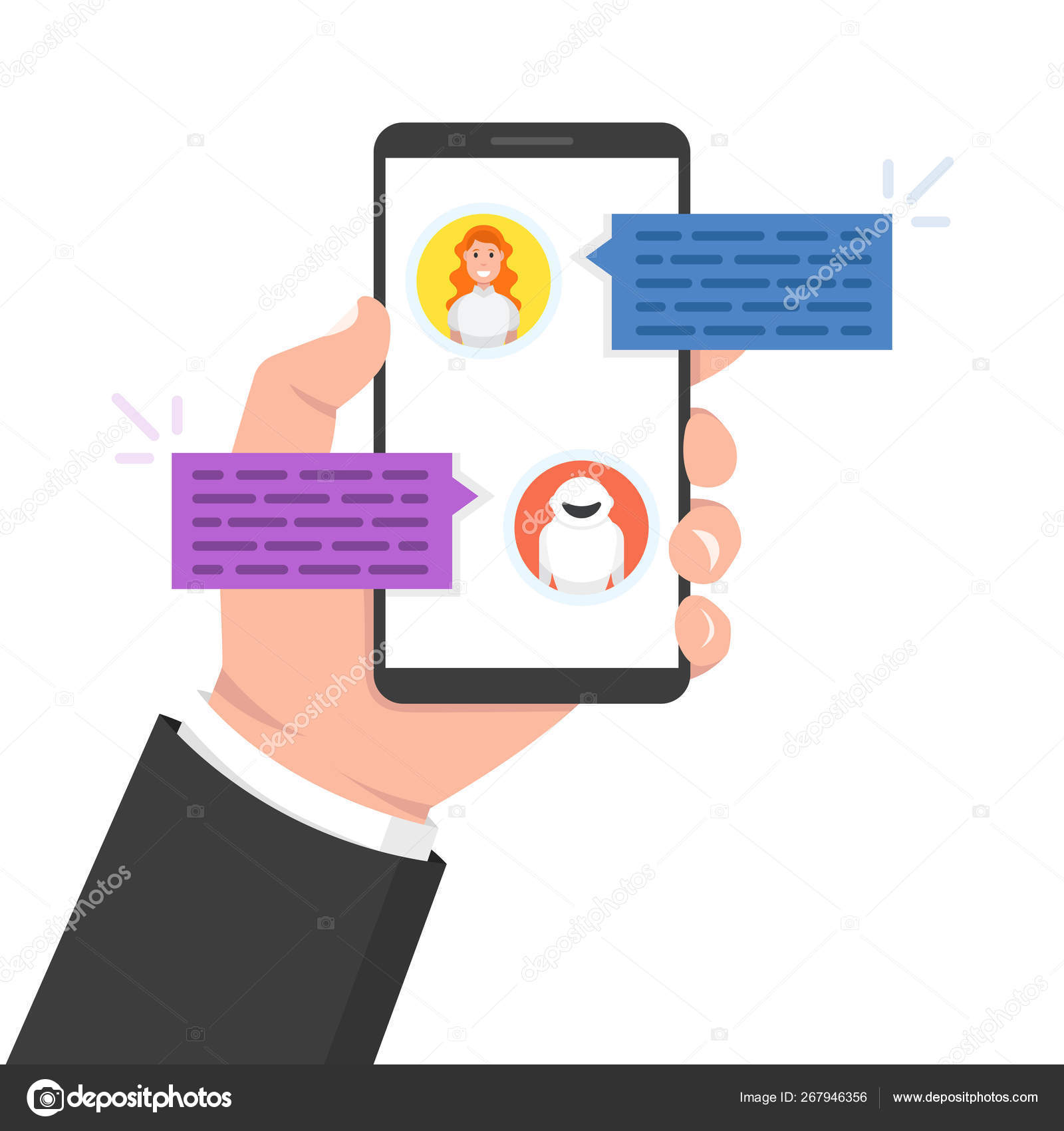Konsep Chatbot Ilustrasi Vektor Vektor Stok oleh ©alexweb 267946356