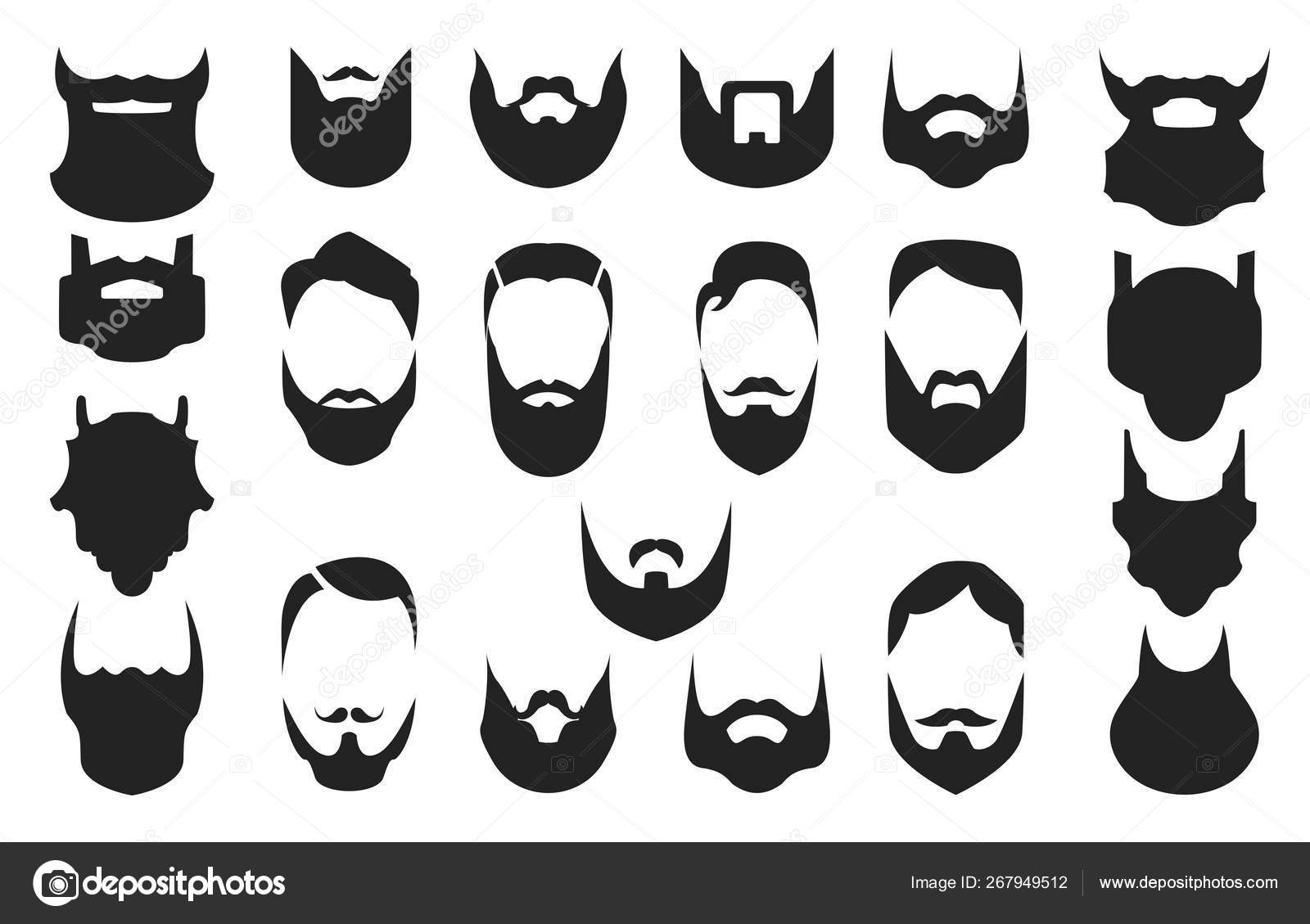 Iconos Bigotes Vector Ilustración Vector de stock #267949512 de ©alexweb