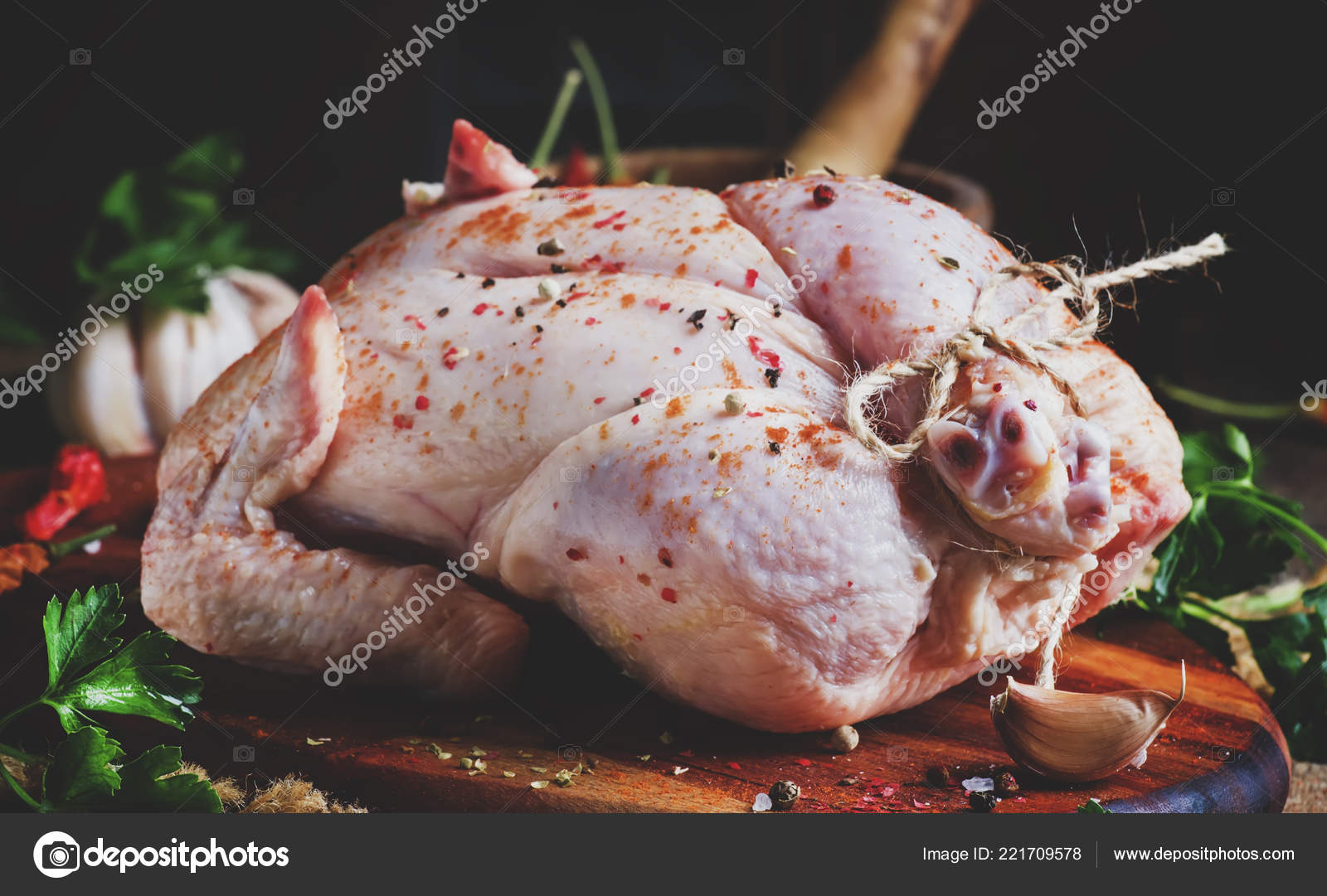 Raw Whole Chicken With Head