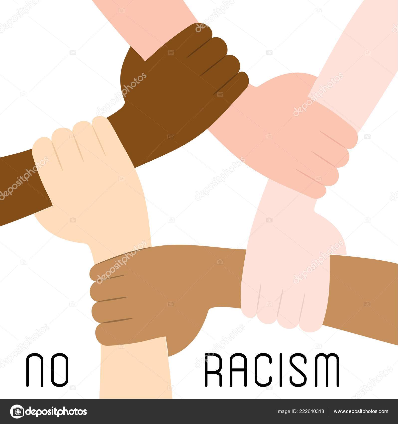 Stop Racism Icon Motivational Poster Racism Discrimination Hands ...