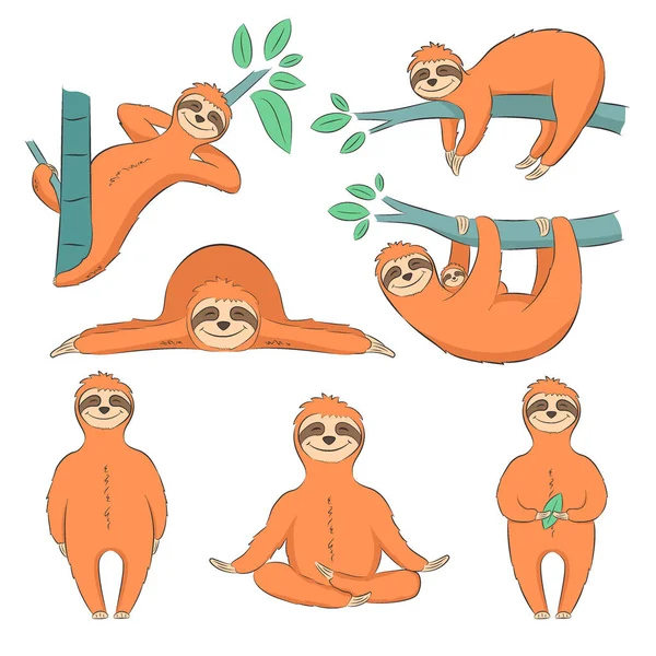 Sloth cute vector Stock Vectors, Royalty Free Sloth cute vector ...