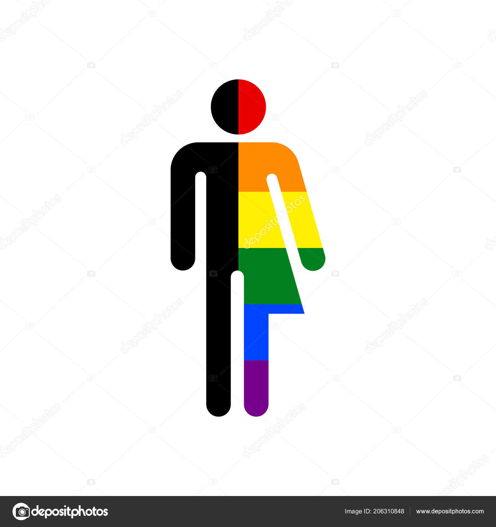 Lgbt Community Transgender Symbol Icon Vector Illustration — Stock ...