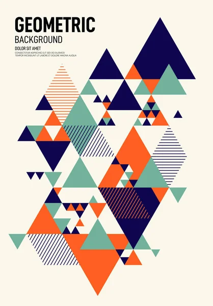 Abstract isometric geometric shape layout poster design template ...