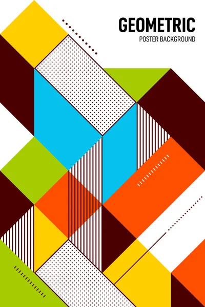 Abstract isometric geometric shape layout design template poster ...