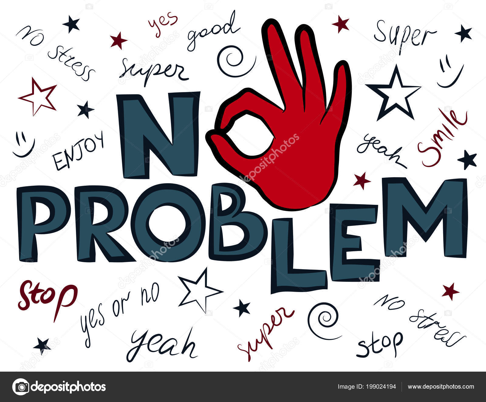 No problem slogan graphic, for t-shirt prints and other uses. Stock ...