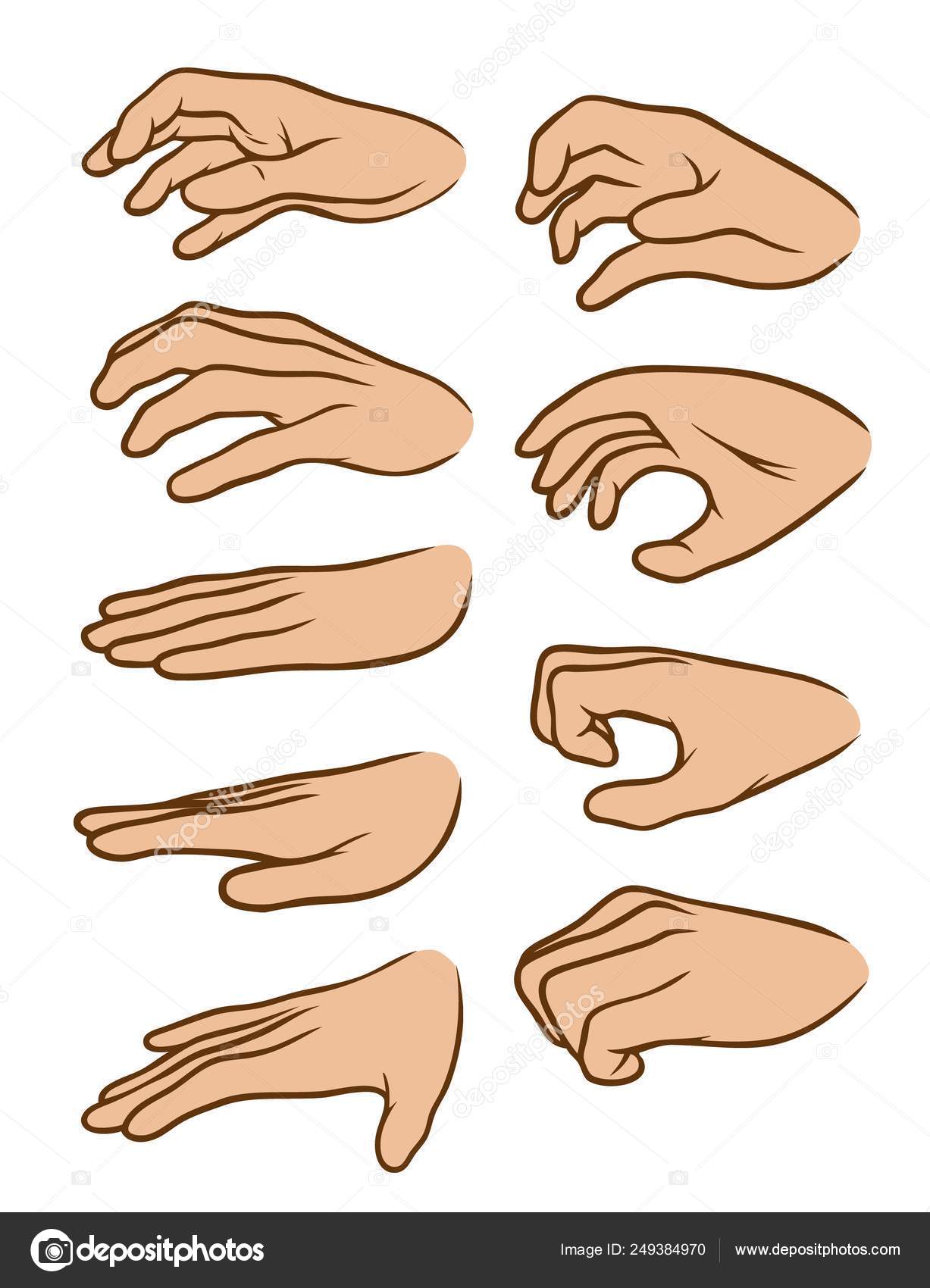 Curled Fingers Clip Art