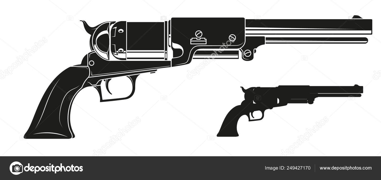 Vintage Revolver Outline