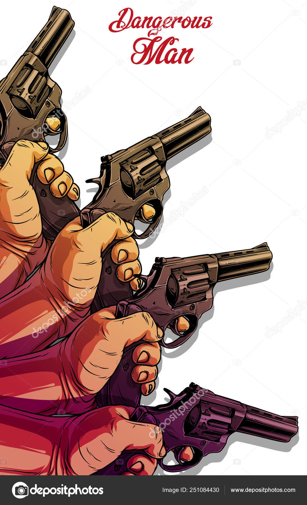 Cartoon human hands holding old revolver Stock Vector Image by ©GB_Art ...