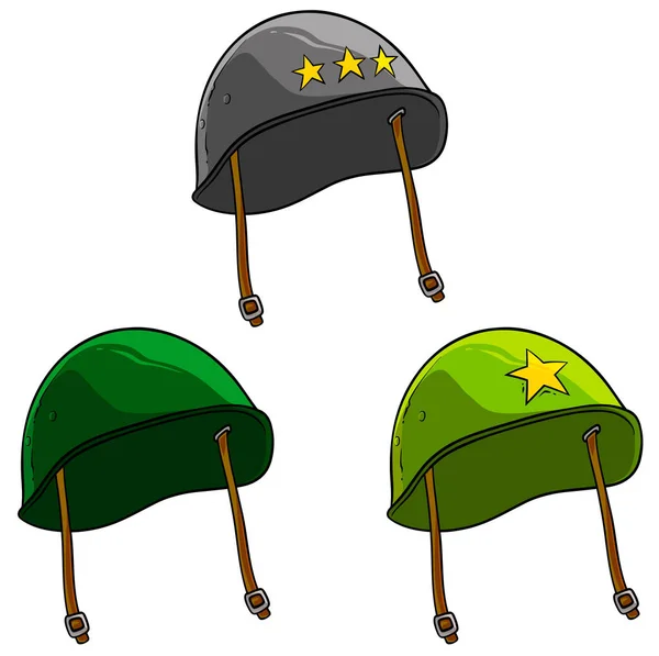 Cartoon old retro german soldier helmets vector Stock Vector Image by ...