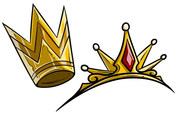 Cartoon golden royal king crown vector Stock Vector by ©GB_Art 285736386