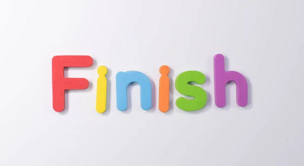 Colorful Letter Standees Spelling Word Toe White Background Stock Photo ...