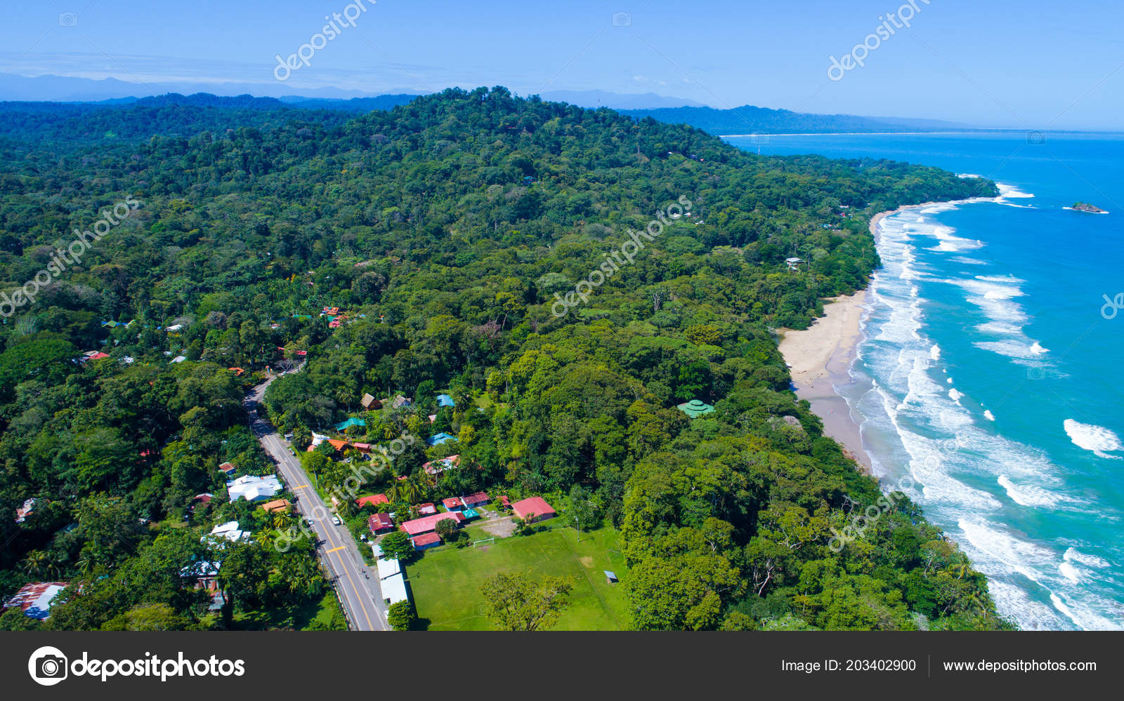 Aerial Image Costa Rica Caribbean Puerto Viejo — Stock Photo ...