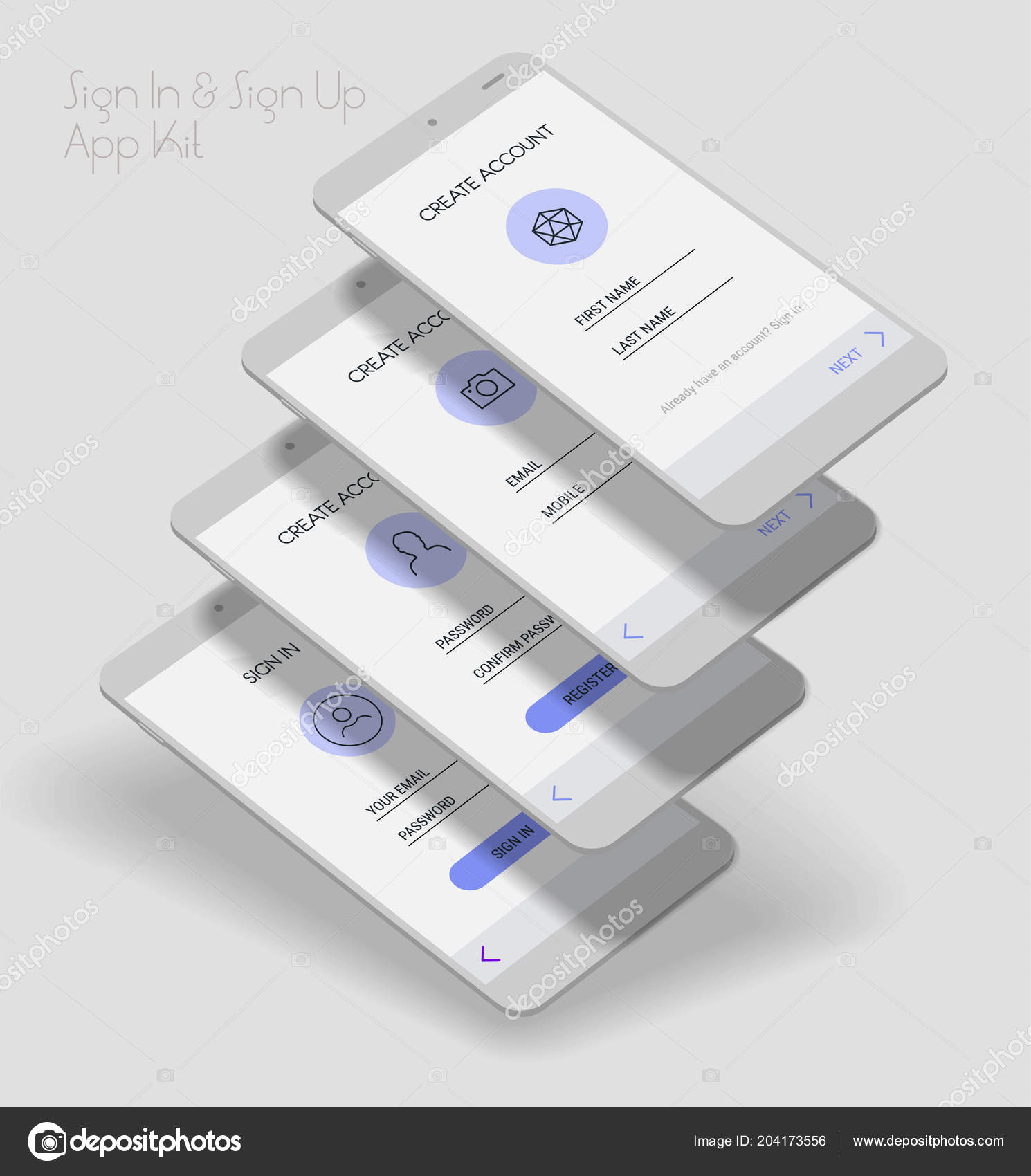 Trendy Responsive Mobile Templates Login Registration Mobile App ...