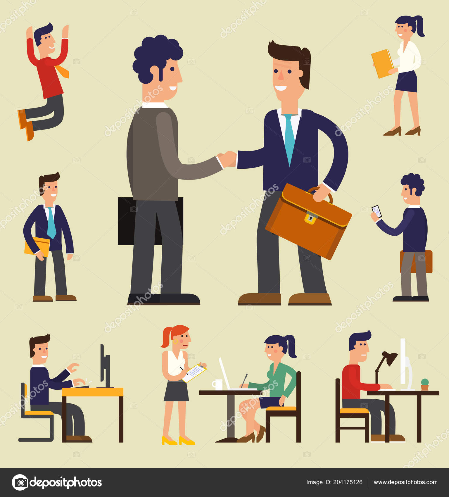 Concepto Vectorial Ilustraciones Personajes Dibujos Animados Hombre ...