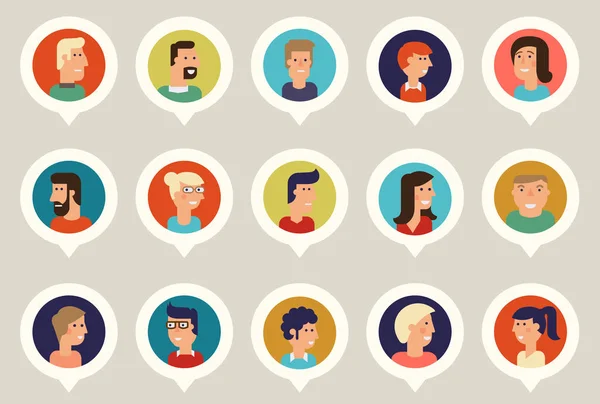 Set of material cartoon avatars. Stock Vector by ©-izabell- 107048988