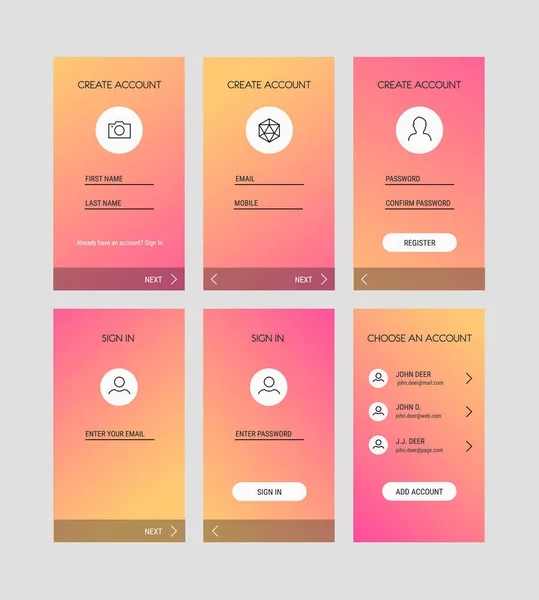 Trendy Responsive Mobile Templates Login Registration Mobile App ...