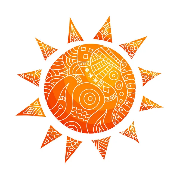 Mayan Sun Drawing
