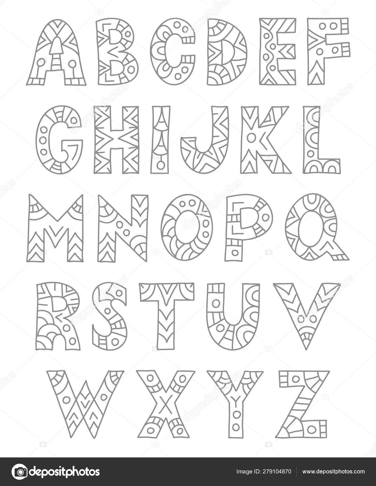 Zt080 Doodle Alphabet Doodle Art Letters Doodle Art