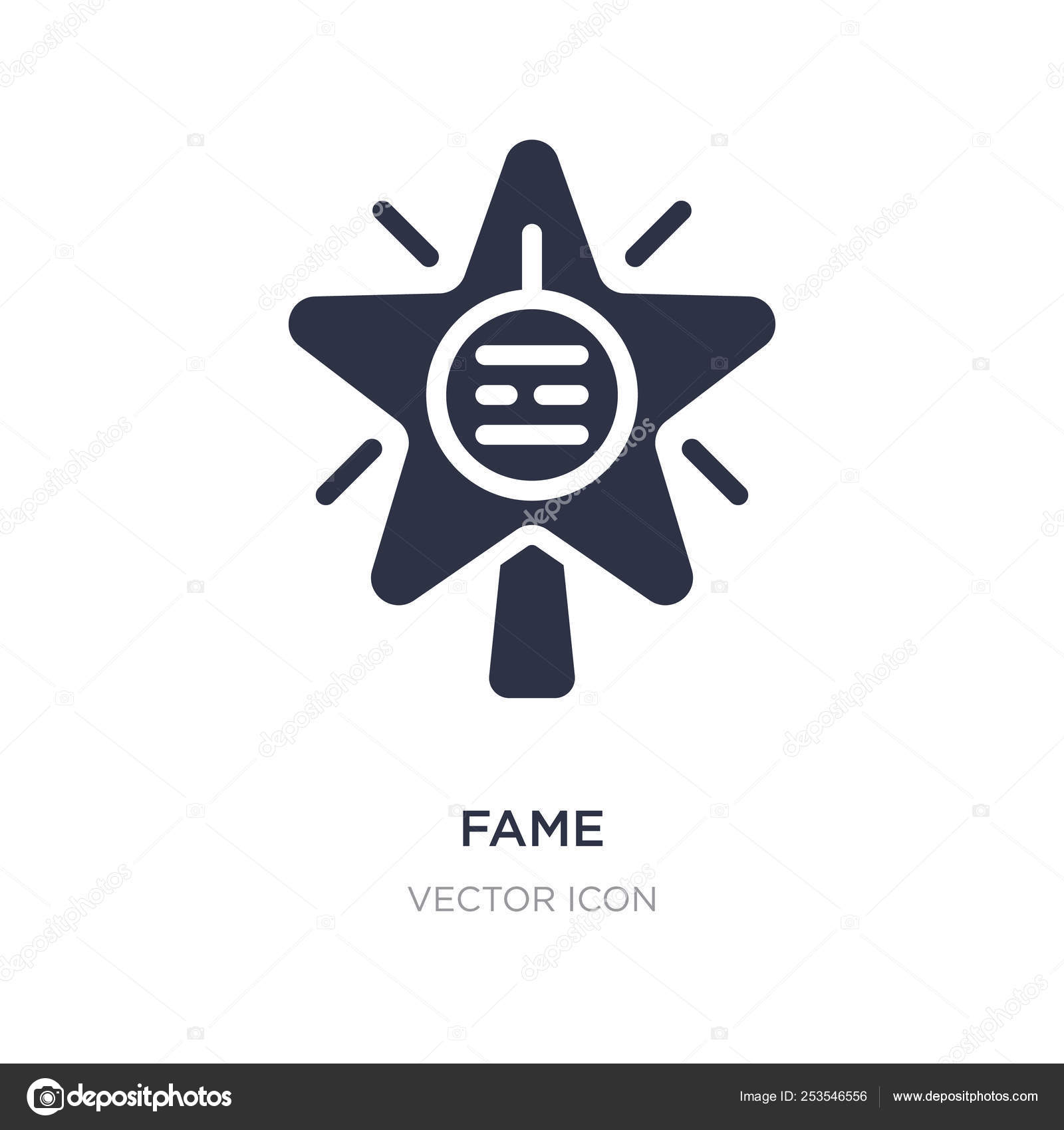 Fame icon on white background. Simple element illustration from Stock ...