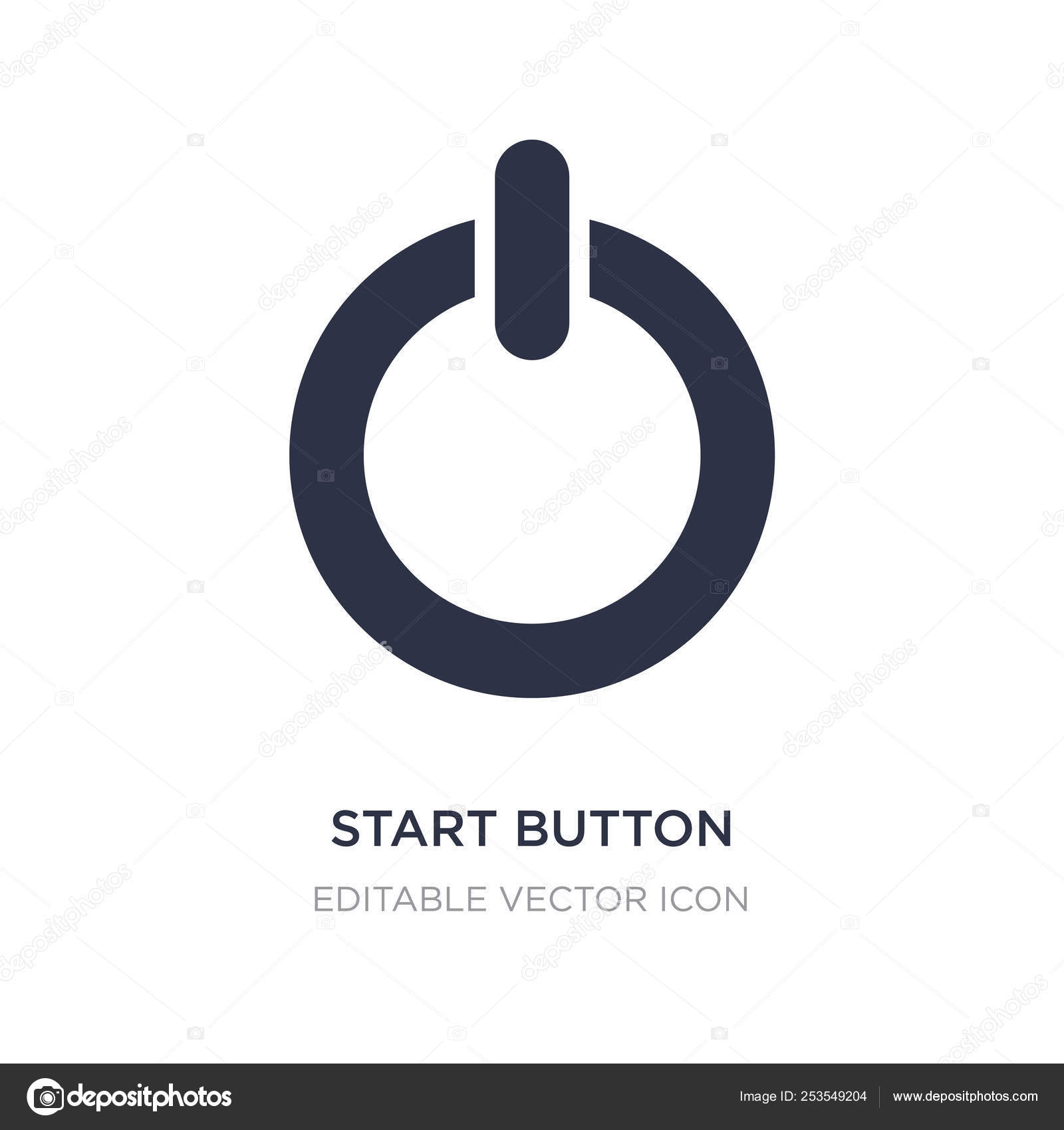 Botón de inicio icono sobre fondo blanco. Elemento simple illustrati ...