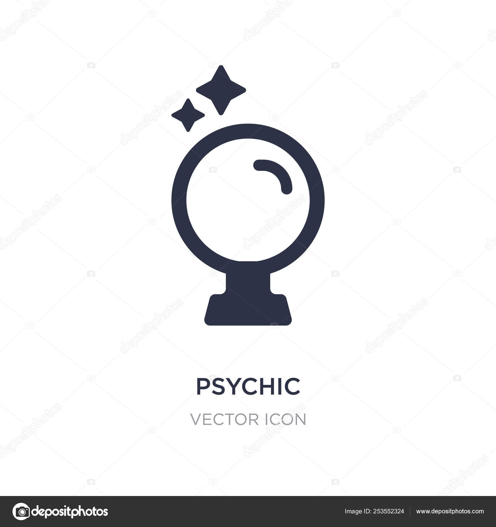 Psychic icon on white background. Simple element illustration fr Stock ...