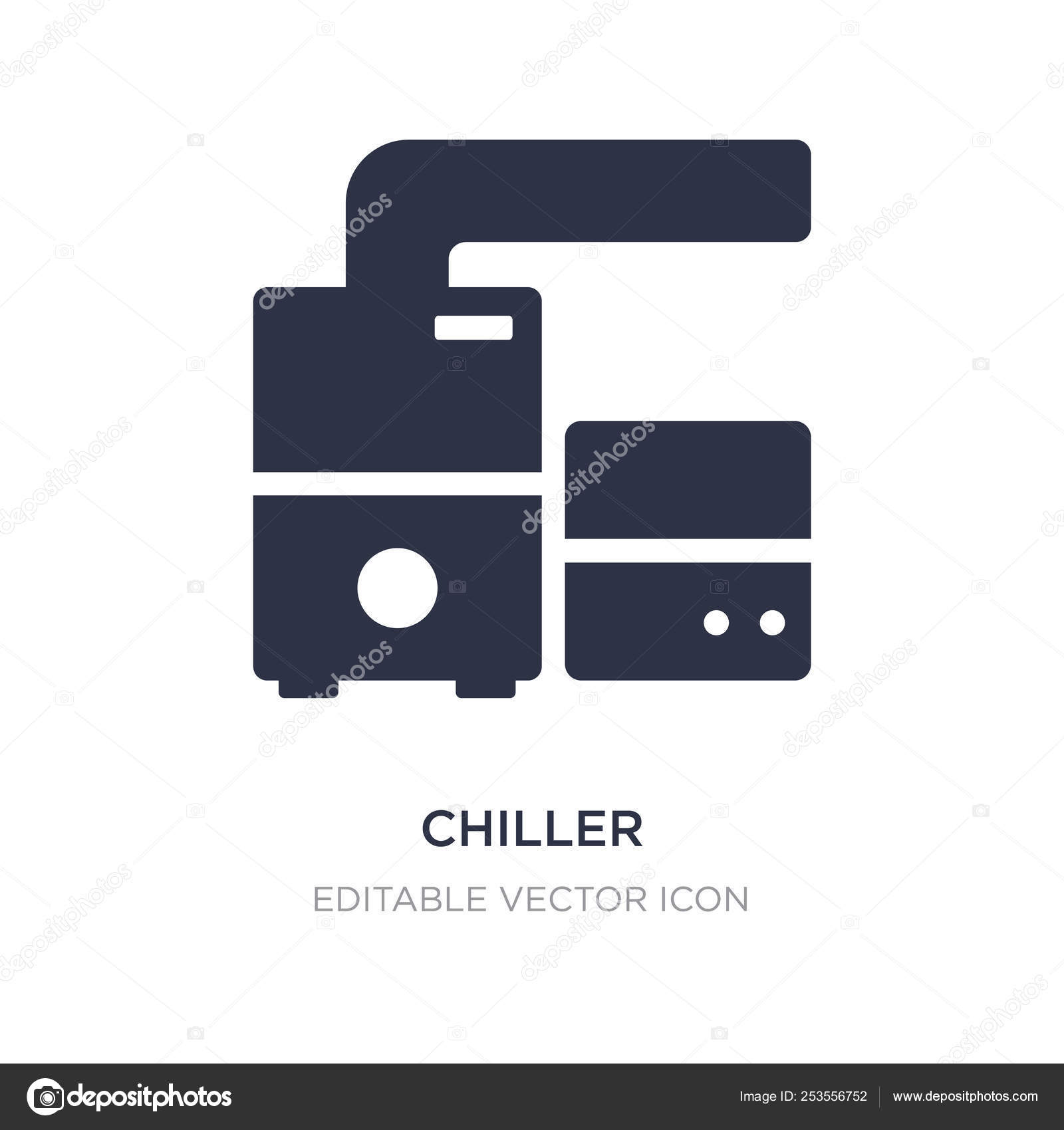 Chiller icon on white background. Simple element illustration fr Stock ...