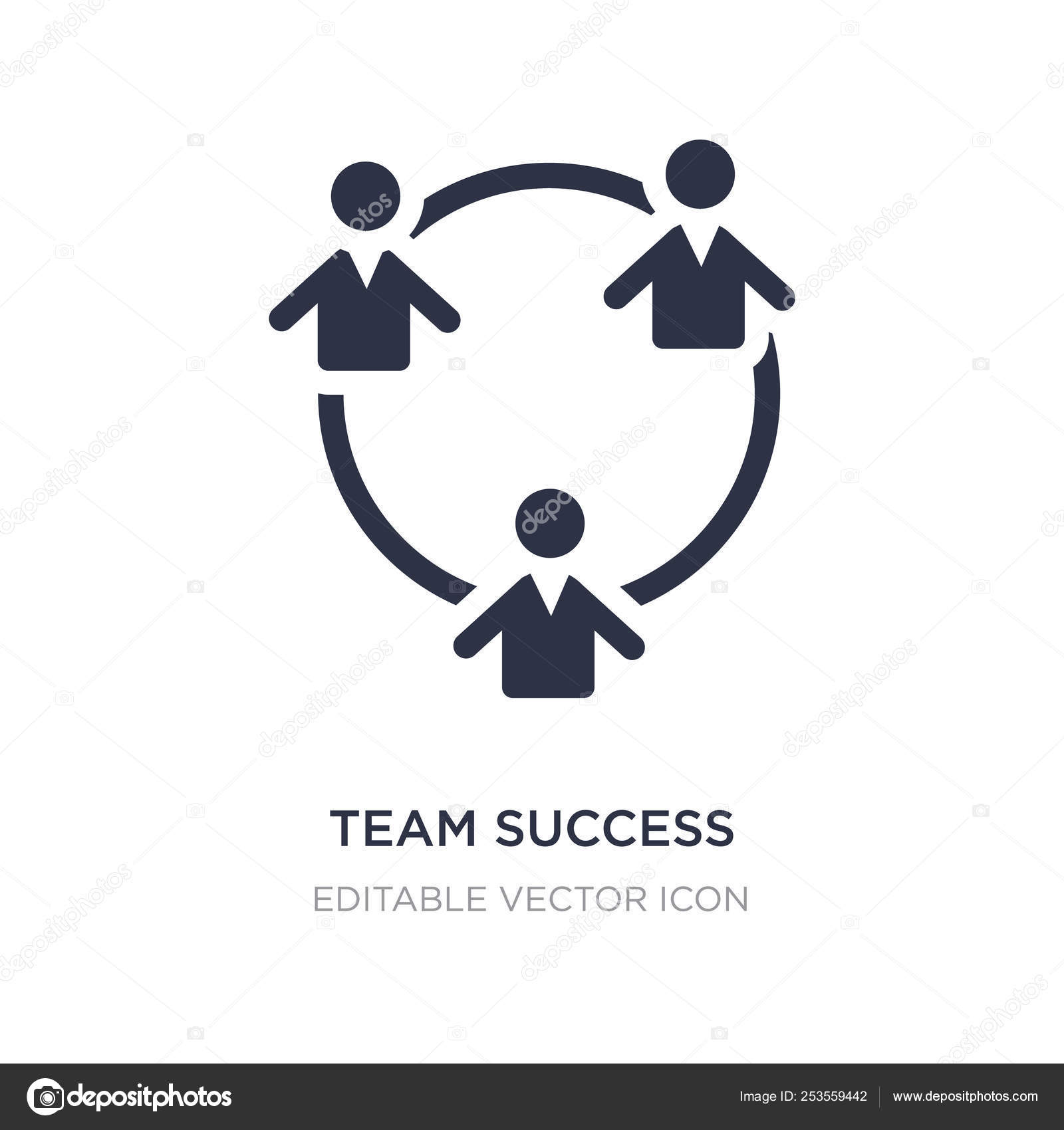 Team success icon on white background. Simple element illustrati Stock ...