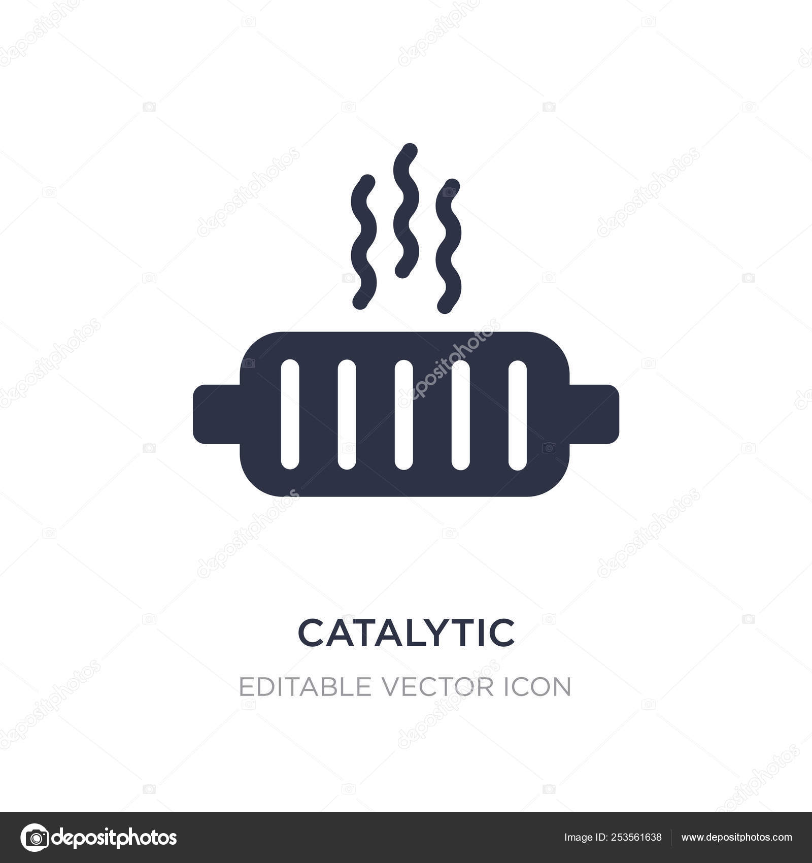 Catalytic converter icon on white background. Simple element ill Stock ...