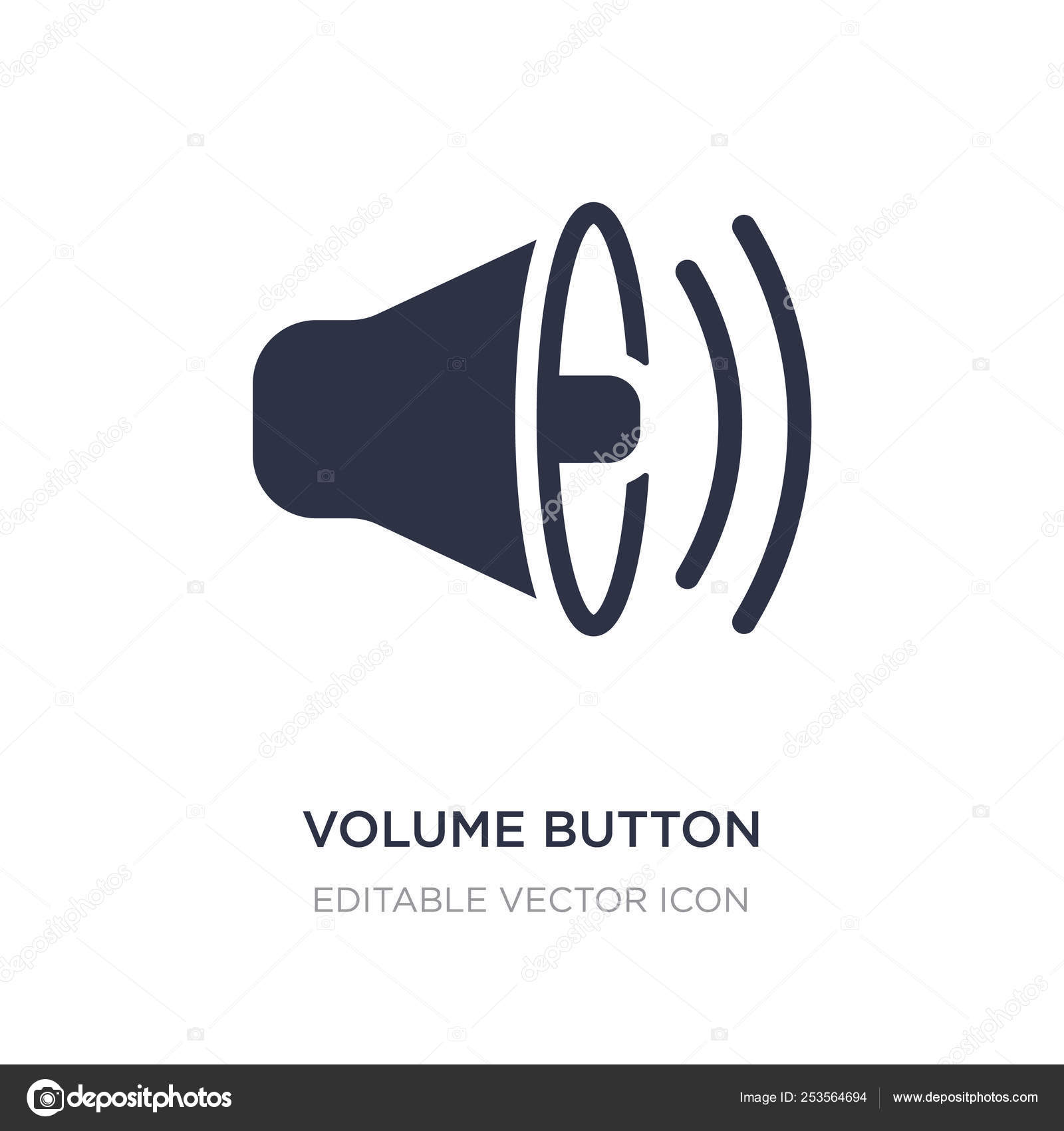 Volume button icon on white background. Simple element illustrat Stock ...