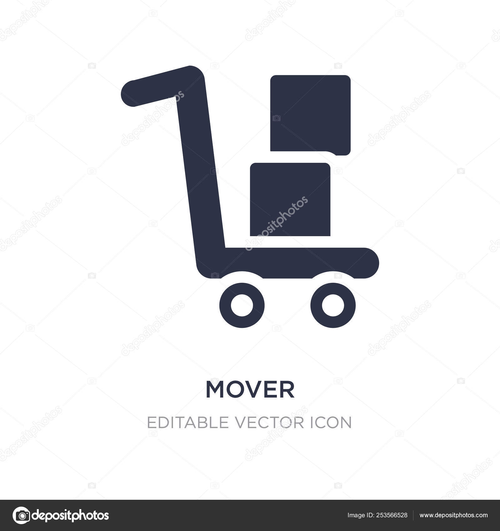 Mover icon on white background. Simple element illustration from Stock ...