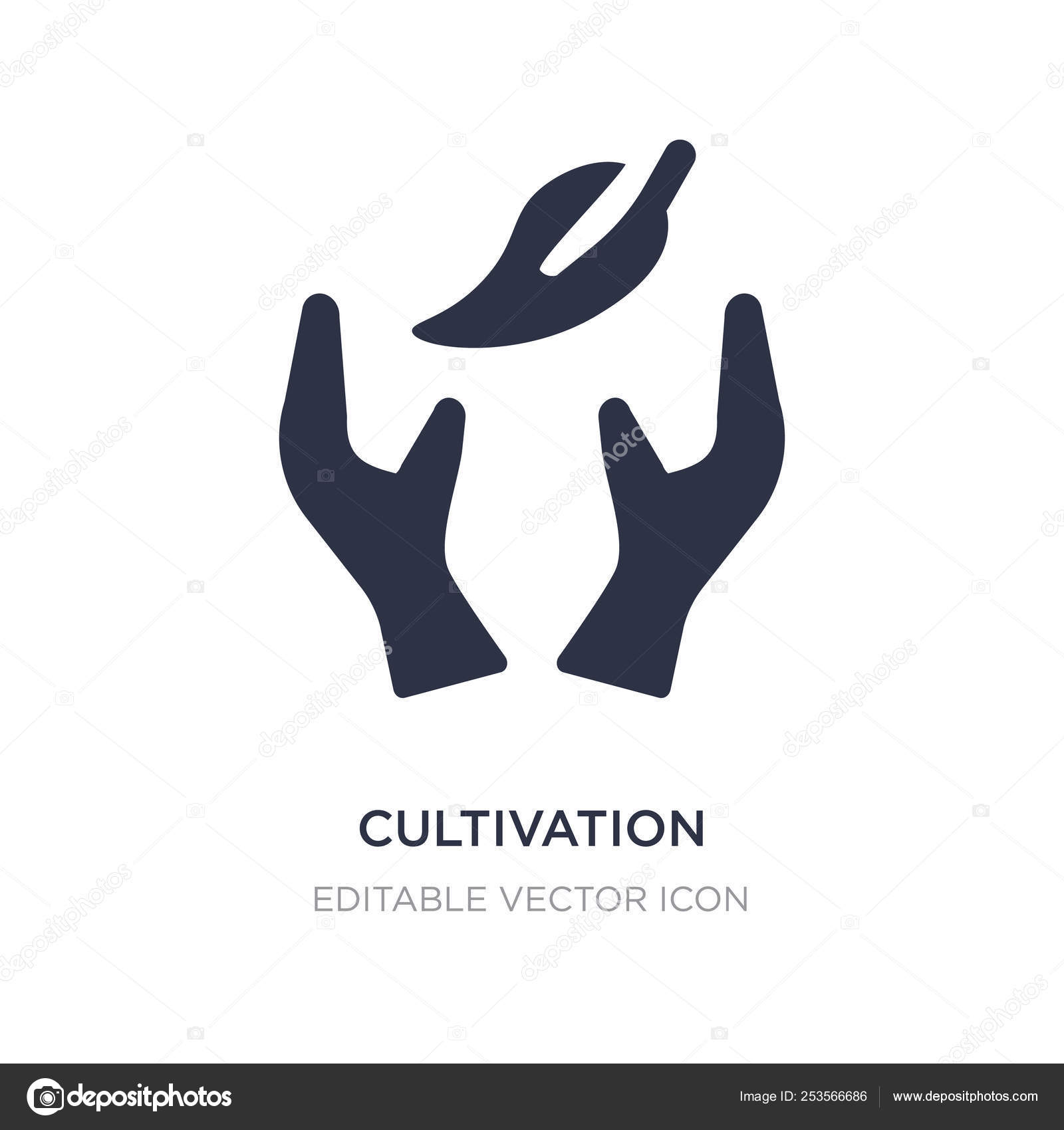Cultivation icon on white background. Simple element illustratio Stock ...