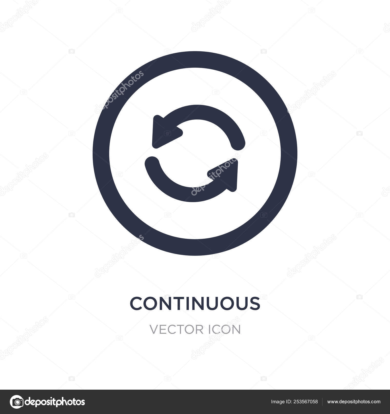 Ícone contínuo no fundo branco. Ilustração do elemento simples imagem ...