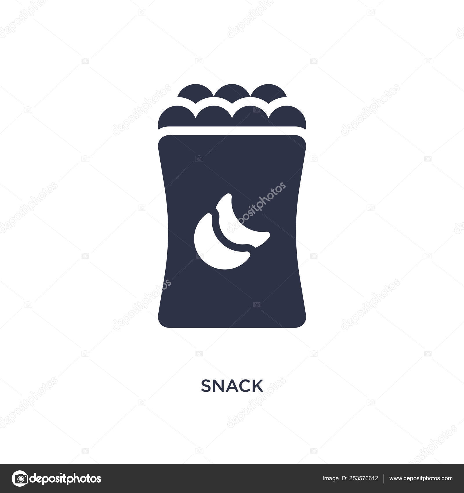 Snack icon on white background. Simple element illustration from Stock ...