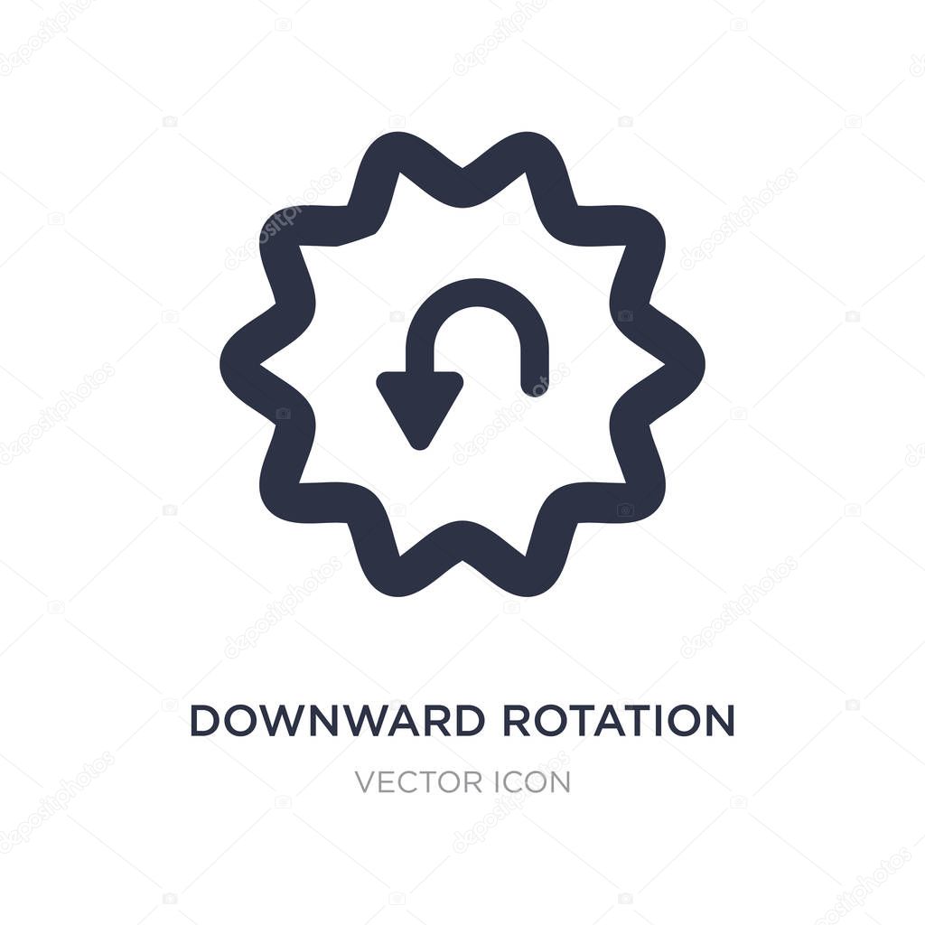 icono de rotaci n hacia abajo sobre fondo blanco. Sencillo elemento ...