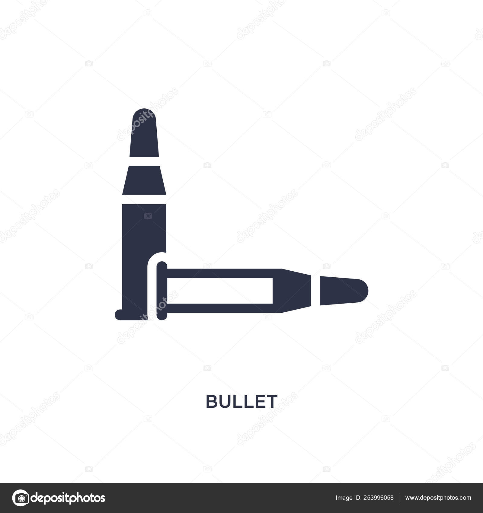 Bullet icon on white background. Simple element illustration fro ...