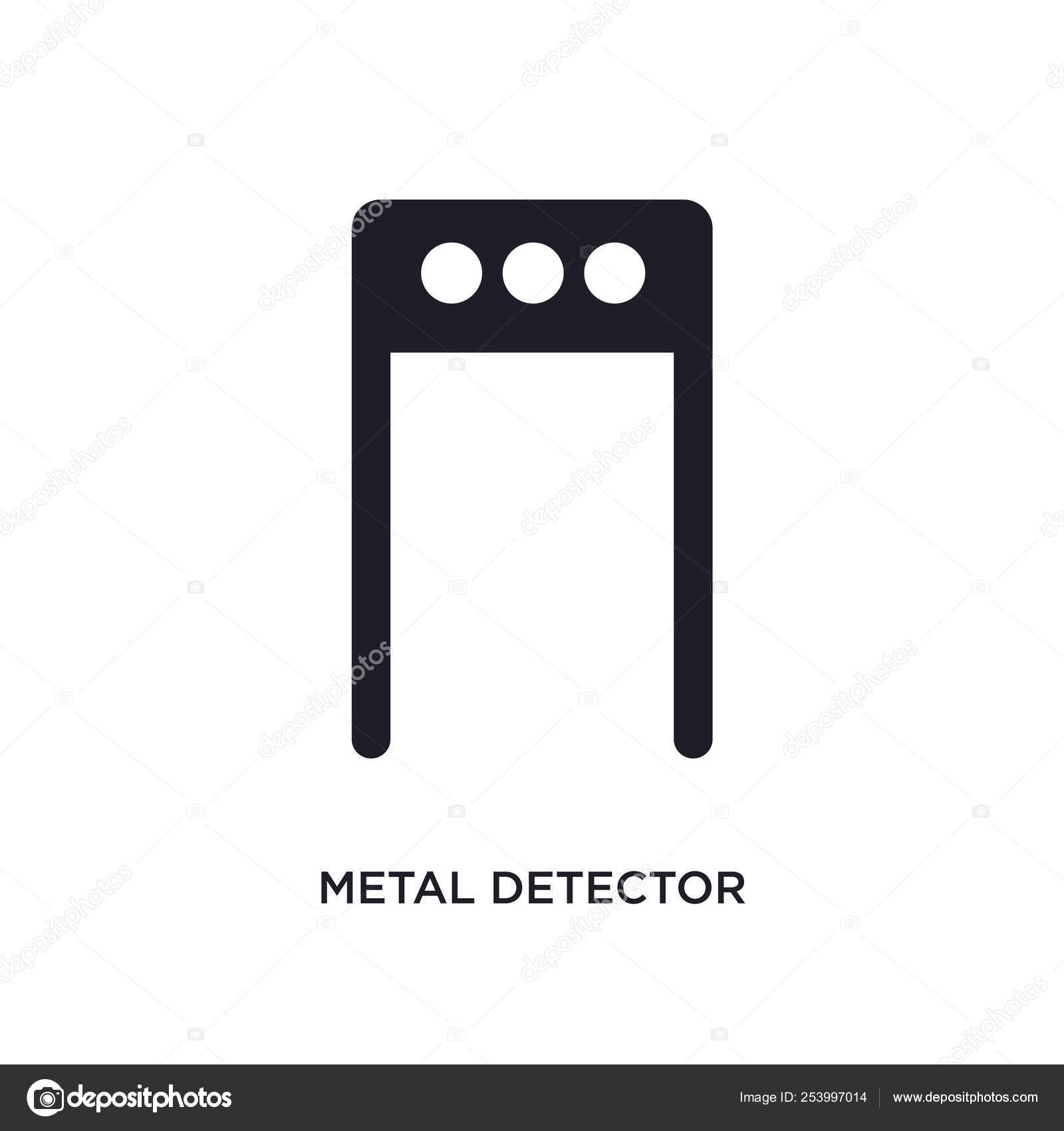 Metal detector isolated icon. simple element illustration from m ⬇ ...
