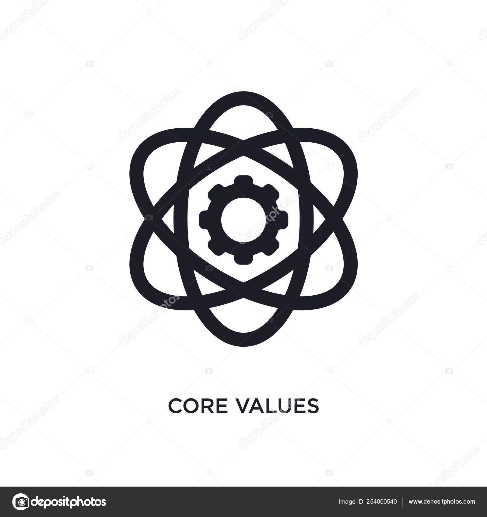 Core values isolated icon. simple element illustration from gene Stock ...
