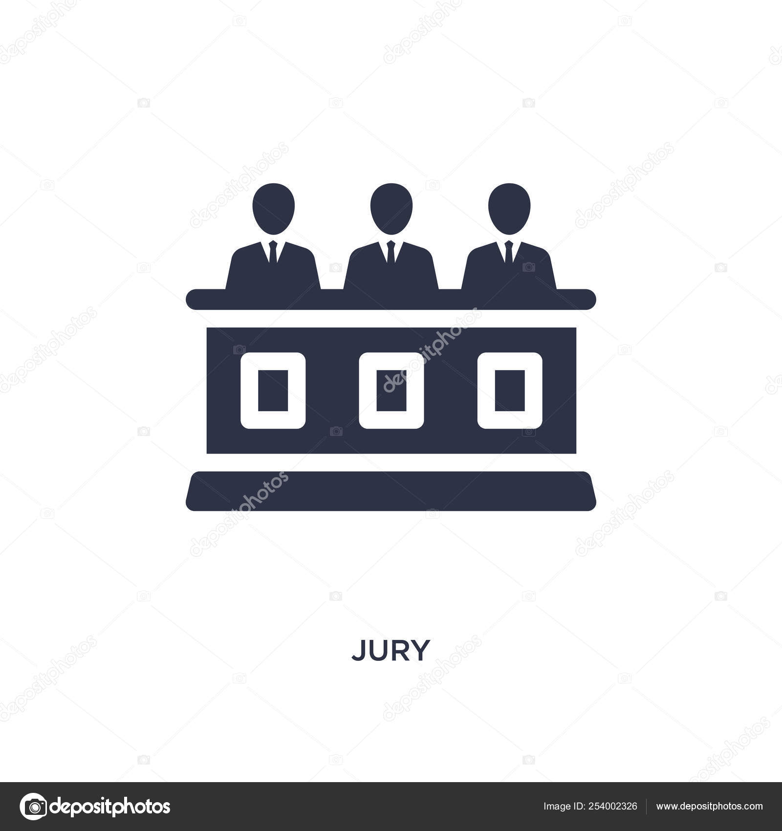Jury icon on white background. Simple element illustration from Stock Vector by ©zaurrahimov ...