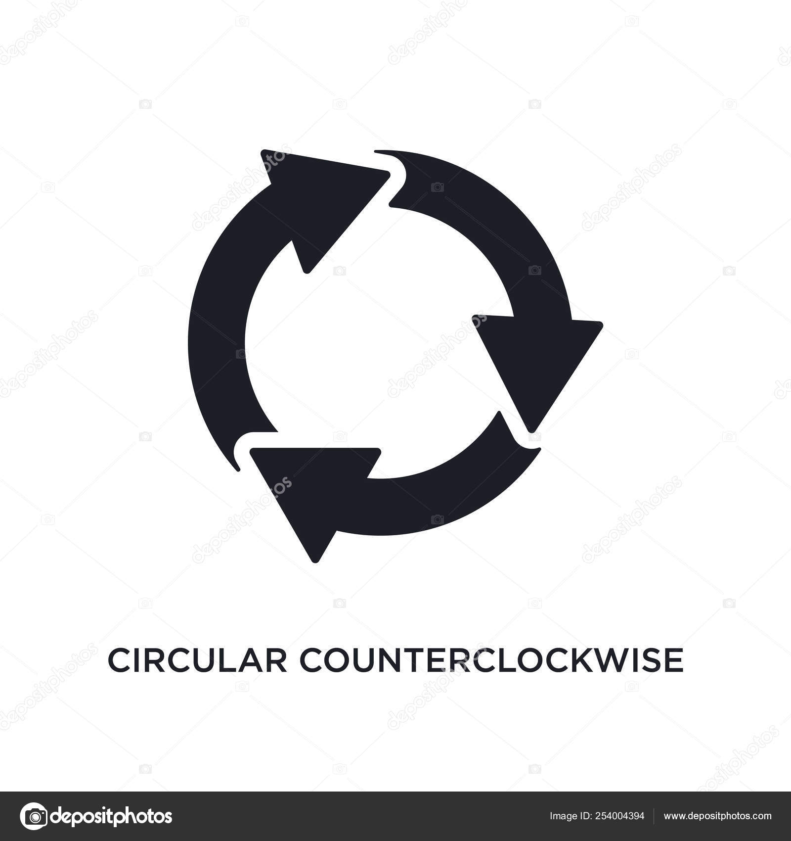 Circular Counterclockwise Arrows Isolated Icon Simple Element Illustration Ultimate Glyphicons ...