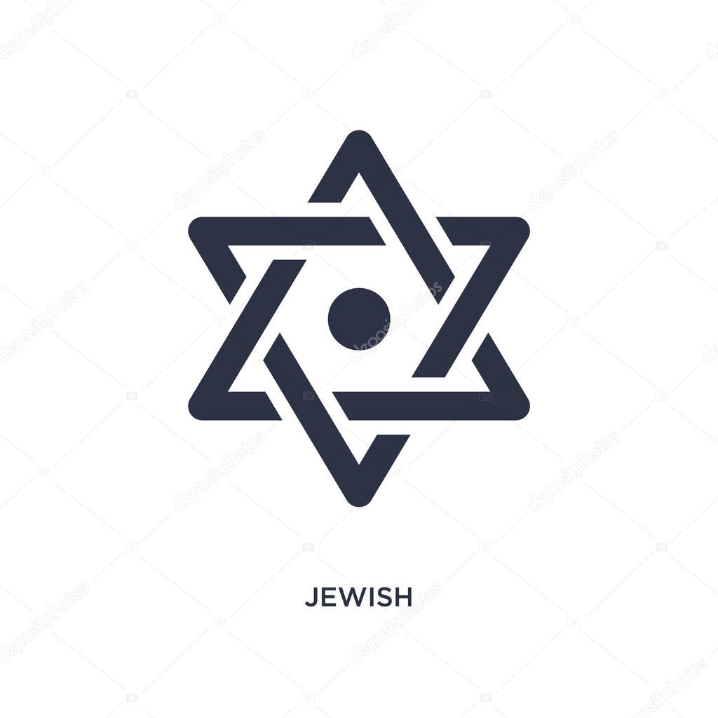 Icono judío. Ilustración de elementos simples del concepto mágico ...