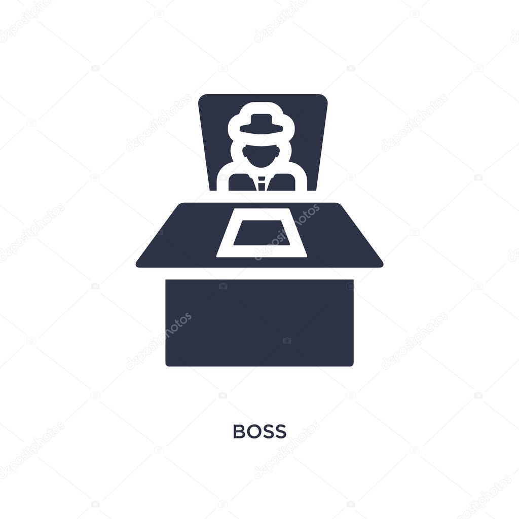 icono del jefe. Ilustración de elementos simples del concepto de CV de ...