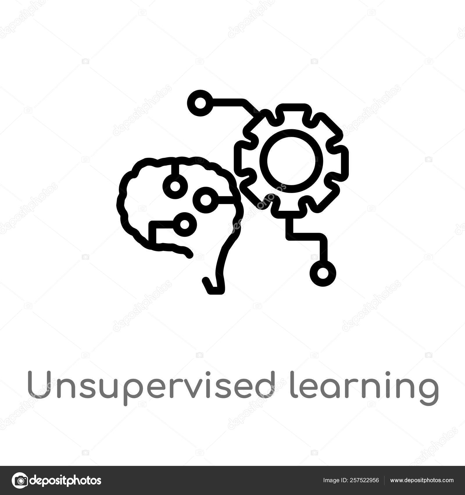 Décrire L'icône Vecteur D'apprentissage Non Supervisé Illustration ...