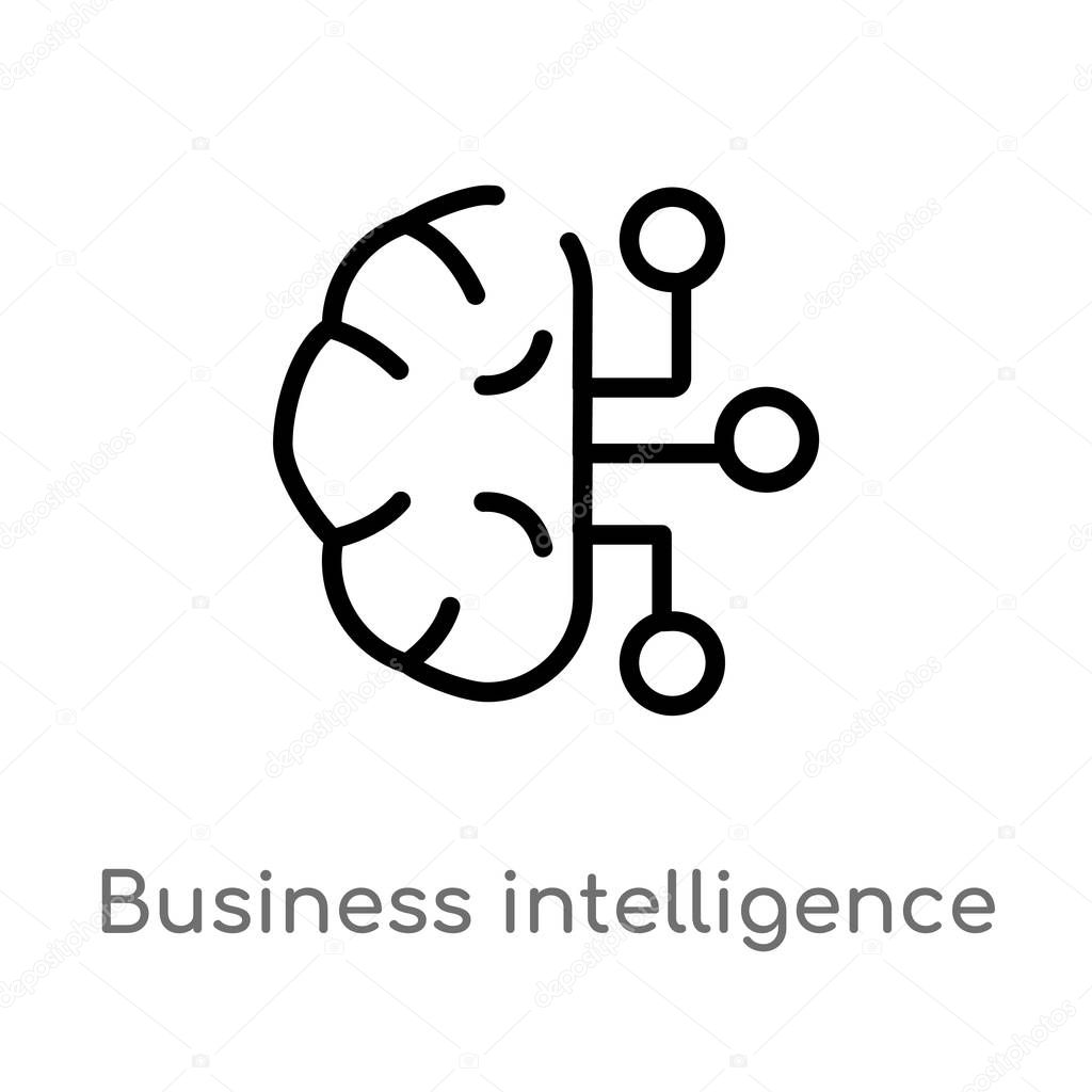 esbozar el icono del vector de inteligencia empresarial. elemento de ...