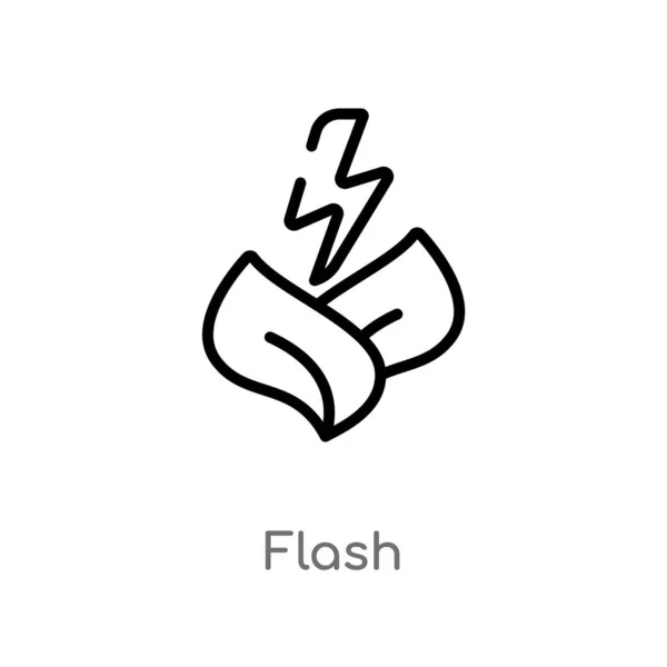 The Flash Logo Outline