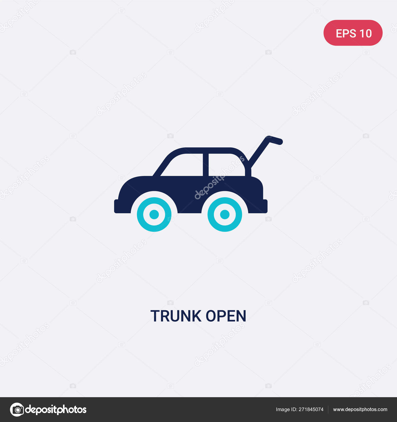 Two color trunk open vector icon from gaming concept. isolated b Stock ...