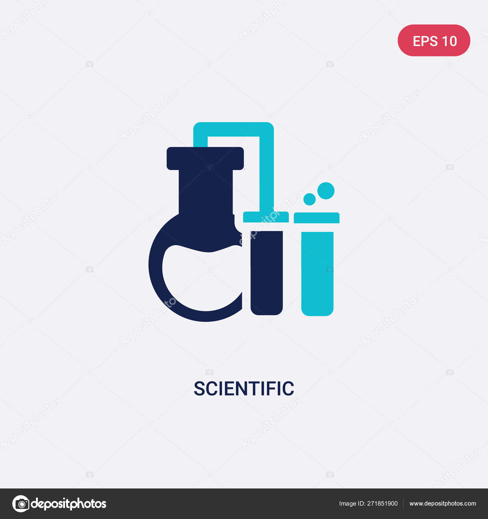 Two color scientific vector icon from chemistry concept. isolate Stock ...