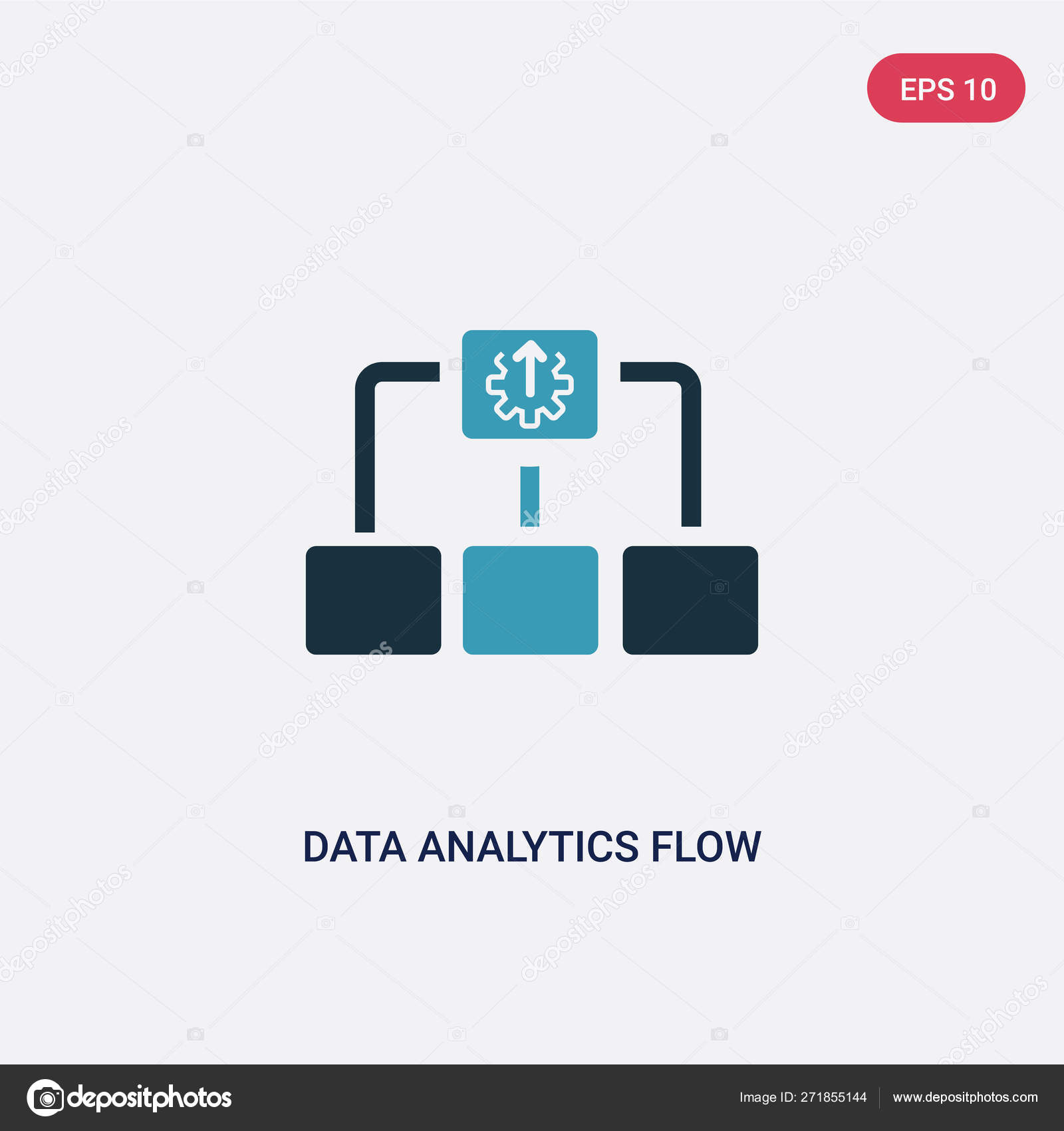 Two color data analytics flow chart vector icon from user interf Stock Vector Image by ...