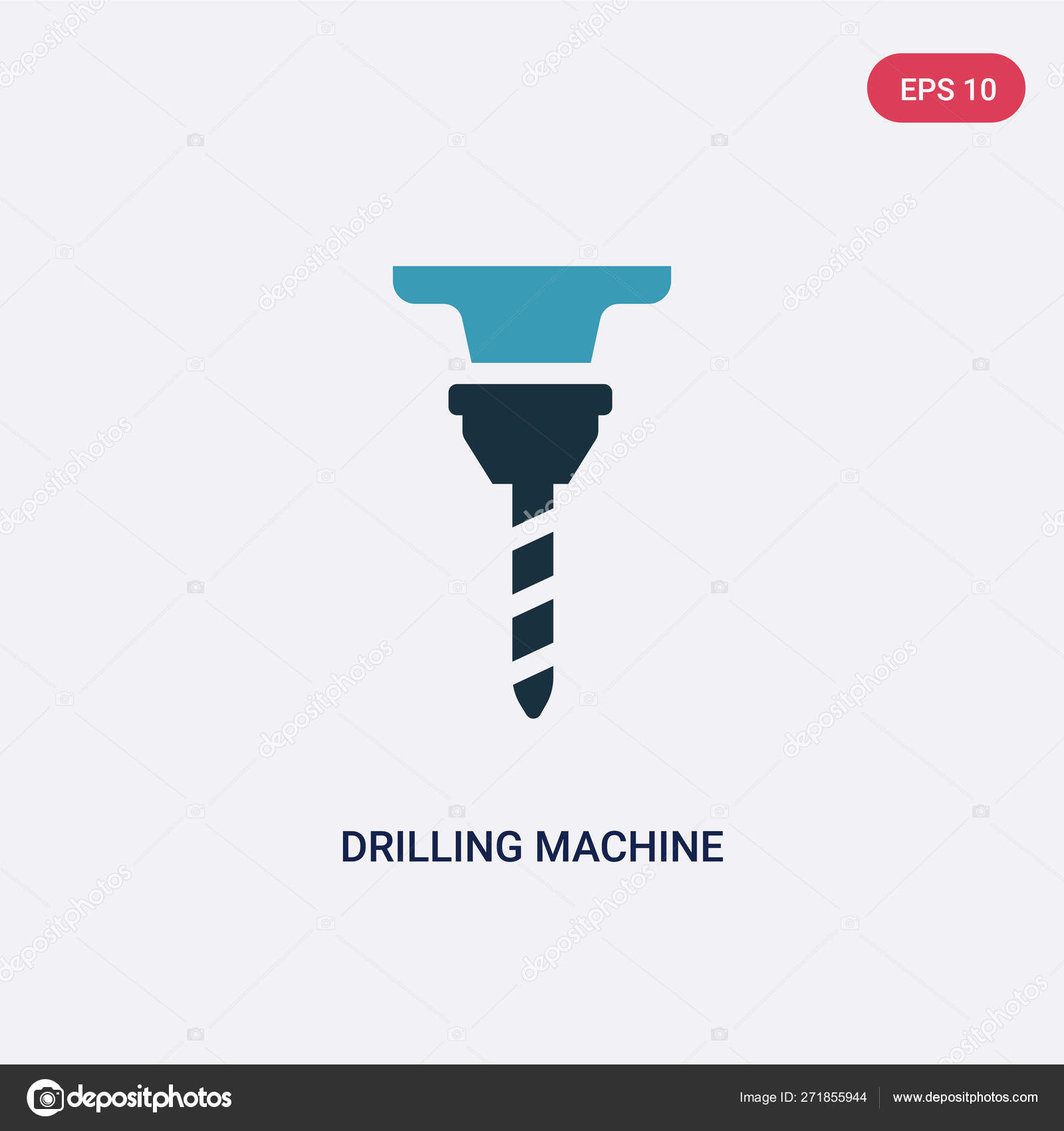 Two color drilling machine vector icon from industry concept. is Stock ...