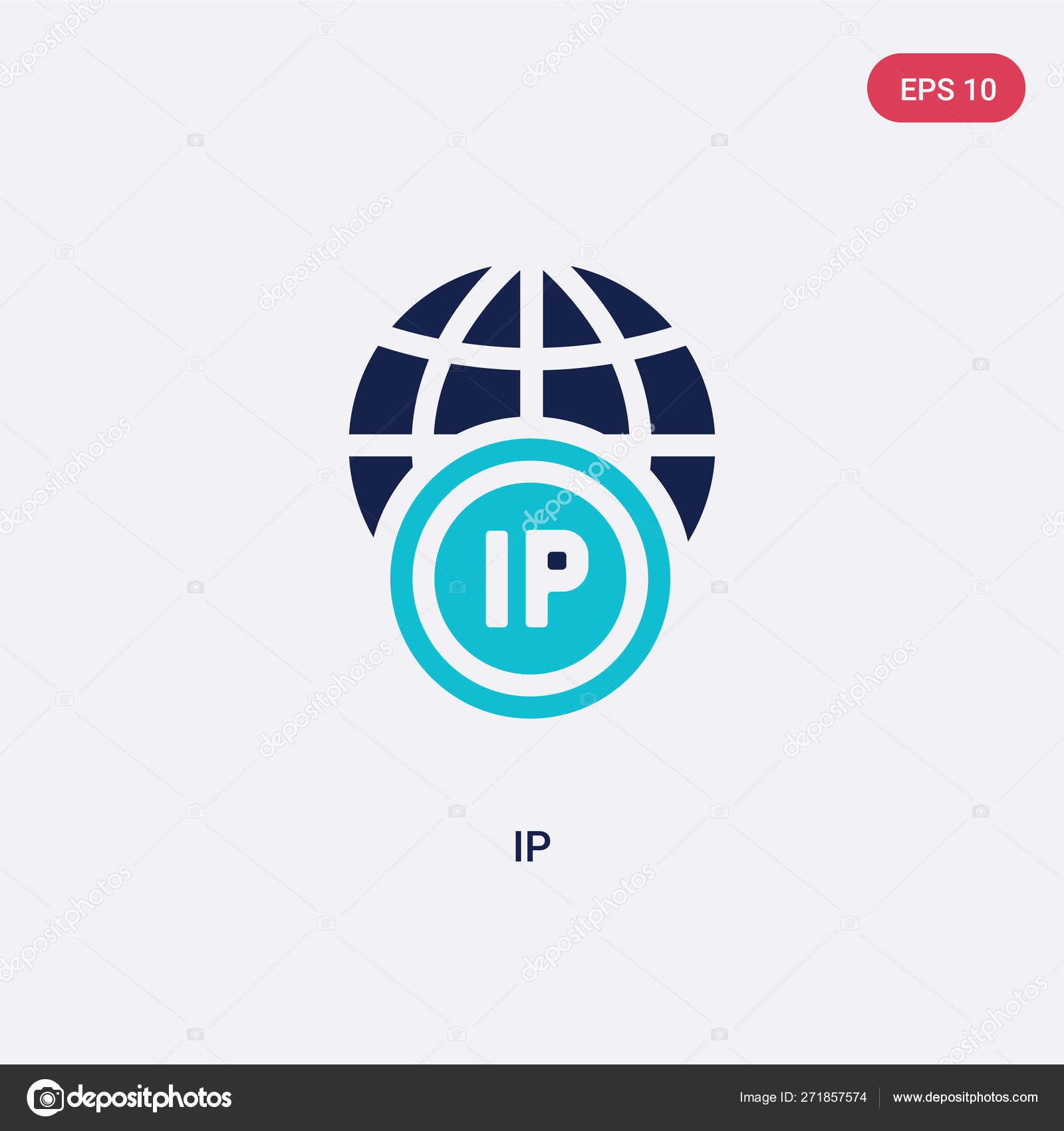 Two color ip vector icon from big data concept. isolated blue ip Stock ...